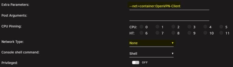How to route any Docker container on Unraid through a VPN