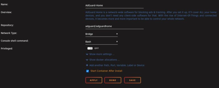 How to use host networking with AdGuard Home on Unraid